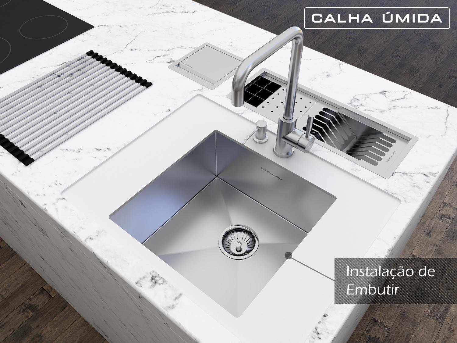 Cuba De Embutir Scotch Brite Calha Úmida 40 R0 44x44 - Calha Úmida