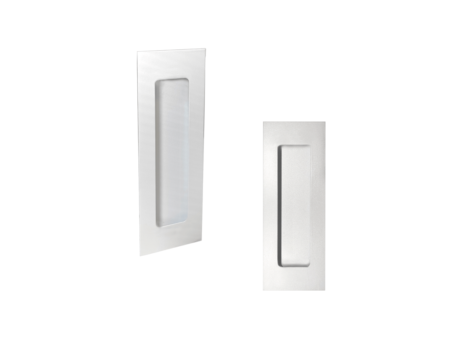 Puxador Cava Embutir 15cm Branco Pérola Aço Inox para Porta - Calha Úmida